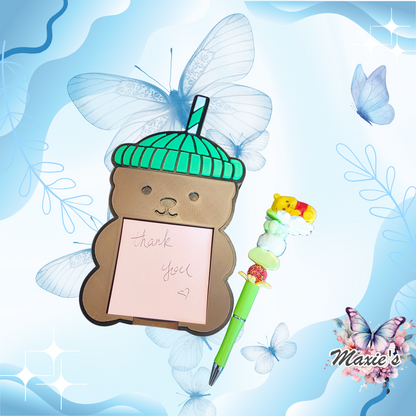 Coffee Bear 3D Printed Sticky Note Holder – Maxie's