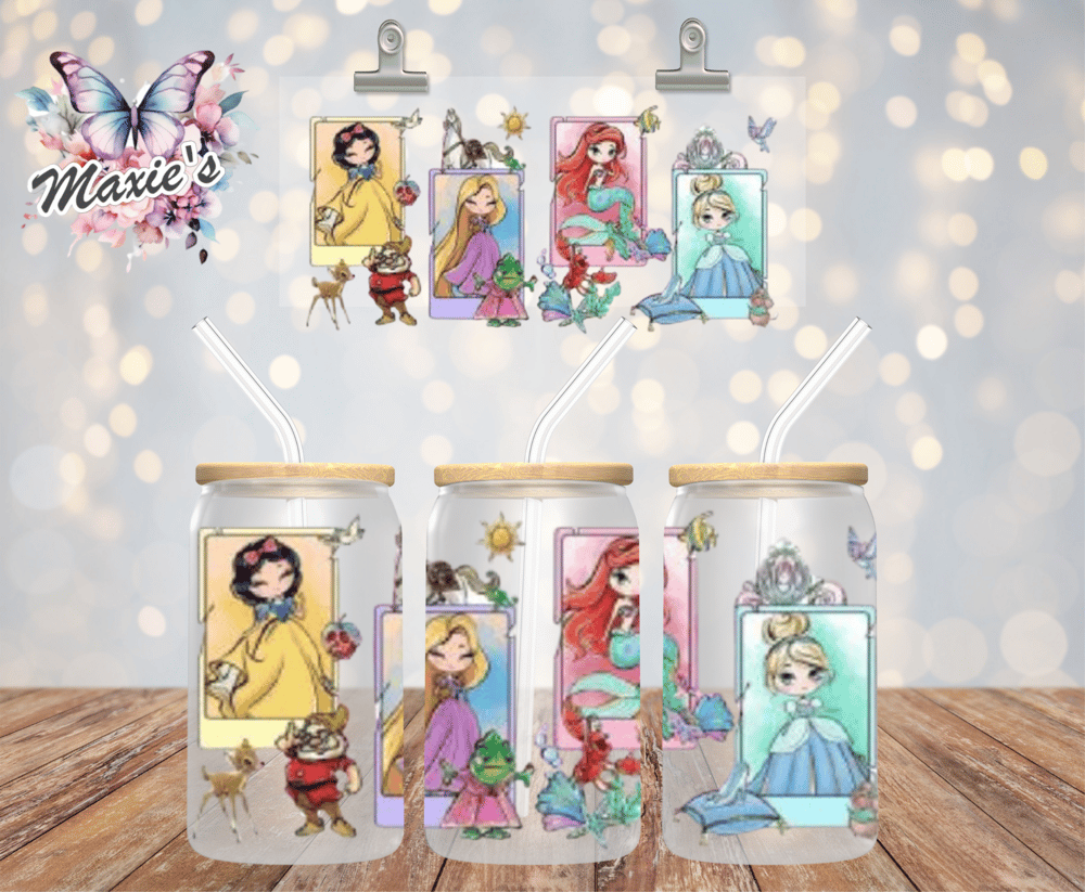 Our Forever Favorite Princesses Graphic 16oz. UVDTF Cup Wrap – Maxie's