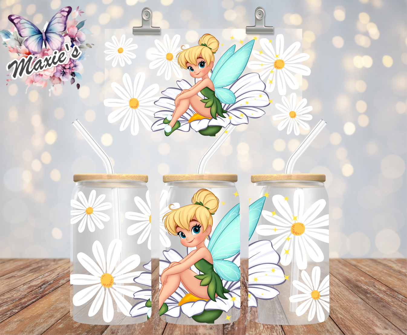 ️ Double - Sided ️ Daisy & Tinker Fairy Graphic Design 16oz. UVDTF C ...